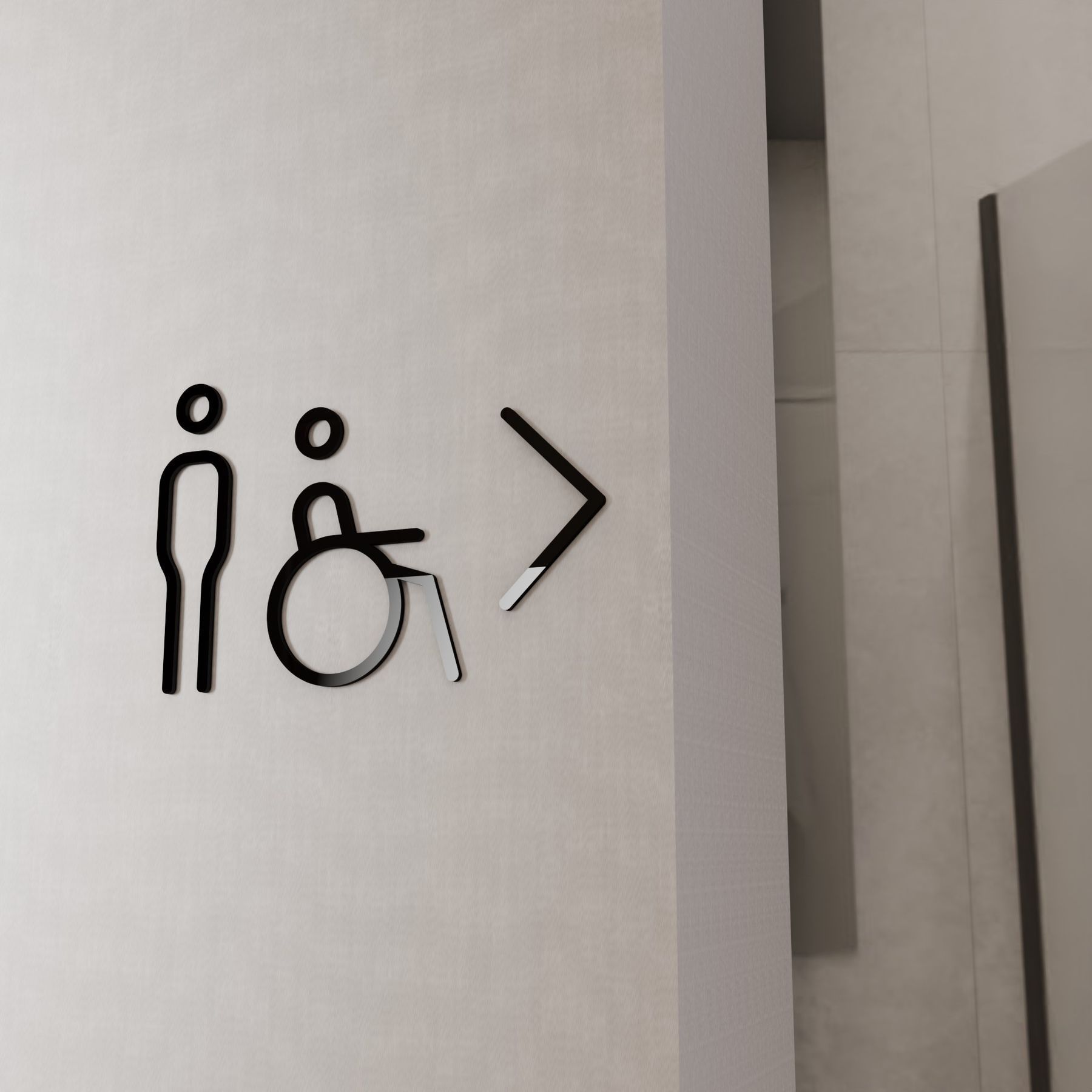 Volumetric acrylic sign "Accessible toilet" - pictogram for the ...